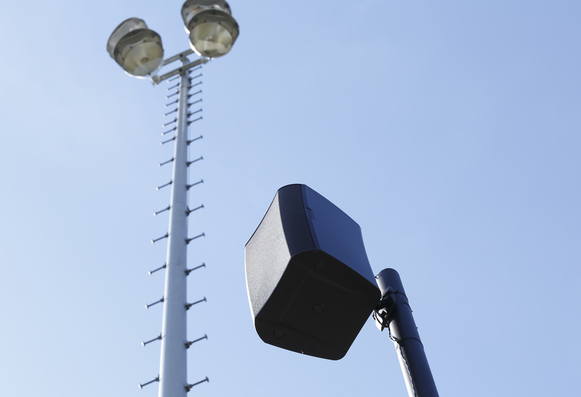Sound system for a baseball diamond