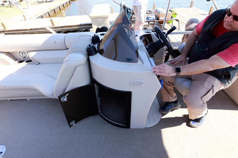 Installing a stereo system on a pontoon boat