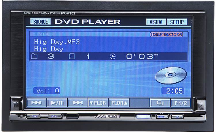 Alpine iVA-W203 DVD receiver at Crutchfield Canada
