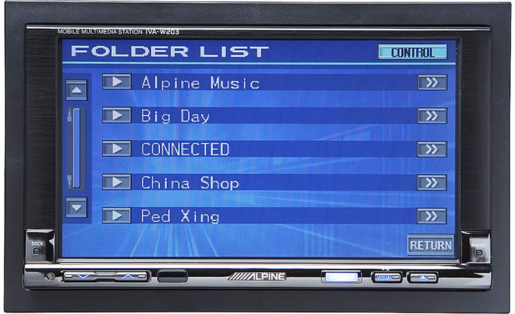 Alpine iVA-W203 DVD receiver at Crutchfield Canada