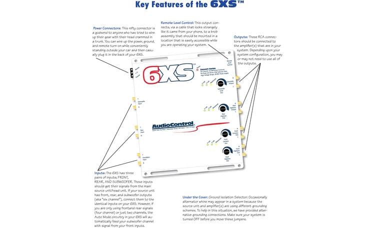 AudioControl 6XS (Gray) 6-channel electronic crossover with line driver ...