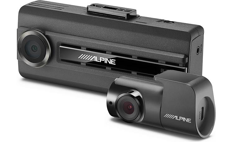 Alpine DVR-C310R HD dash cam with Wi-Fi and included rear-view cam at ...