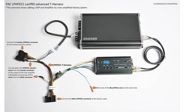 PAC LPHFD21 LocPro Advanced T-Harness T-harness for adding an ...