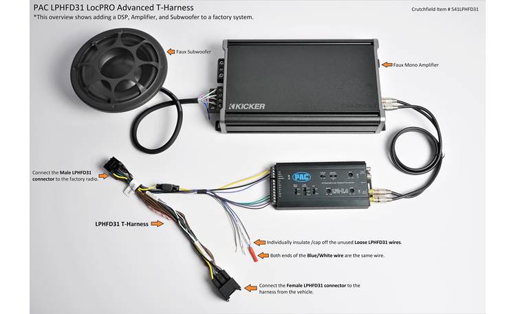 PAC LPHFD31 LocPro Advanced T-Harness T-harness for adding an ...