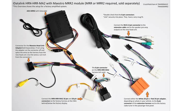 iDatalink HRN-HRR-MA2 Vehicle-specific Harness ( ADS-MRR or ADS-MRR2 ...
