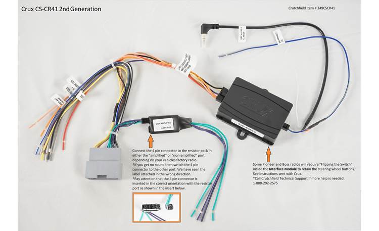Crux CS-CR41 Wiring Interface Connect a new car stereo and retain ...