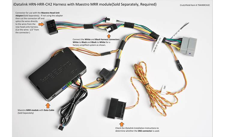 iDatalink HRN-HRR-CH2 Vehicle-specific Harness ( ADS-MRR or ADS-MRR2 ...