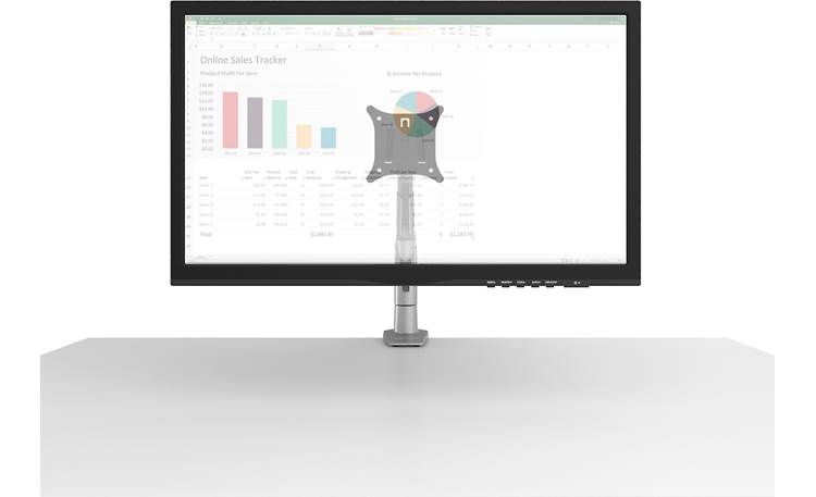 Kanto DMS1000 (Silver) Desktop monitor mount for screens up to 32" at ...