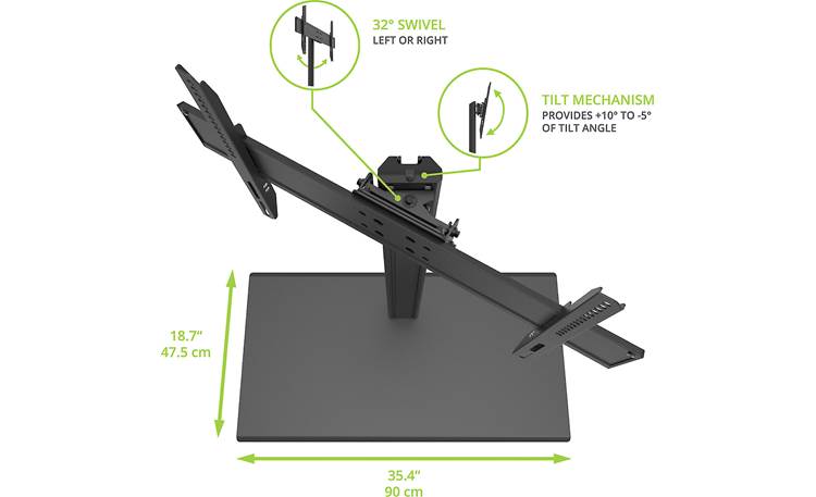 Kanto TTS150 Tabletop stand for TVs 42" to 86" at Crutchfield Canada