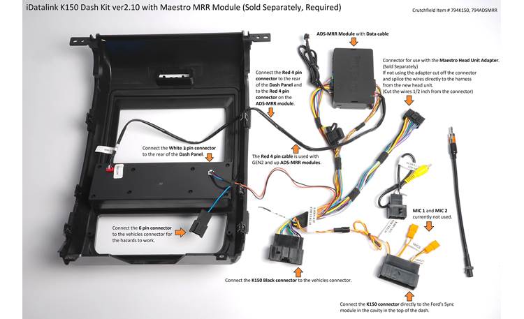iDatalink K150 Dash and Wiring Kit (Black) Install a new car stereo in ...