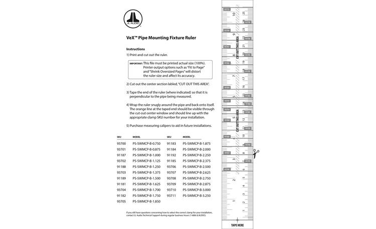 JL Audio PS-SWMCP-B VeX Swiveling Clamps (1.625" inner clamp diameter ...