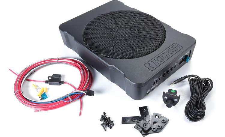 Kicker 51HS10 Hideaway™ compact powered subwoofer with 10" sub and 180 ...