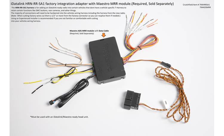 iDatalink HRN-RR-SA1 Factory Integration Adapter ( ADS-MRR or ADS-MRR2 ...
