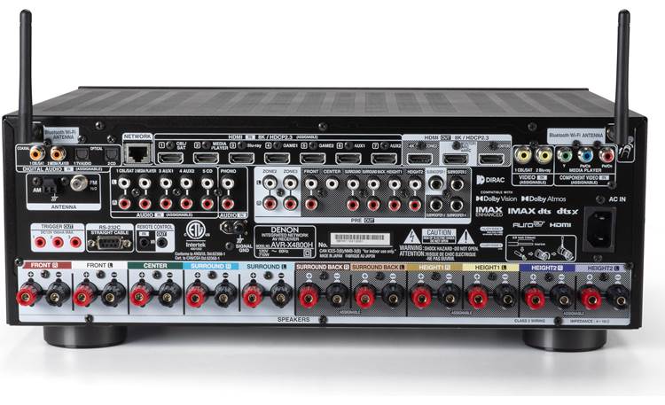 Denon AVR-X4800H 9.4-channel home theatre receiver with Dolby Atmos ...