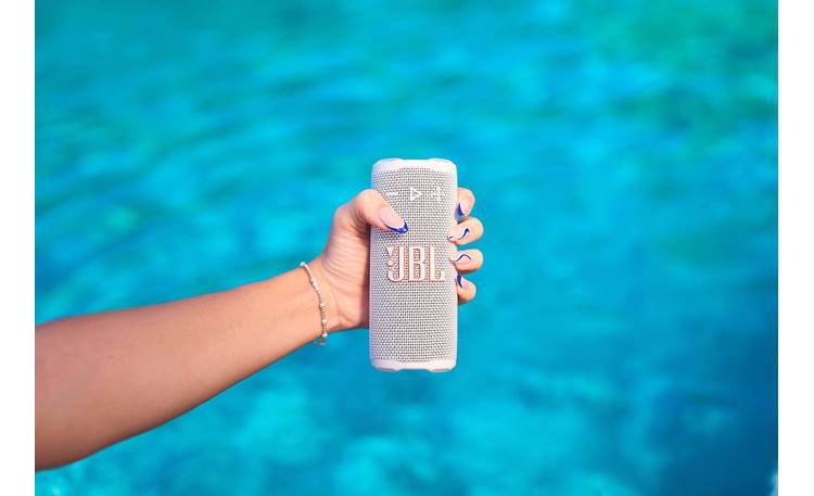JBL Grip (White) Waterproof portable Bluetooth® speaker with ambient ...