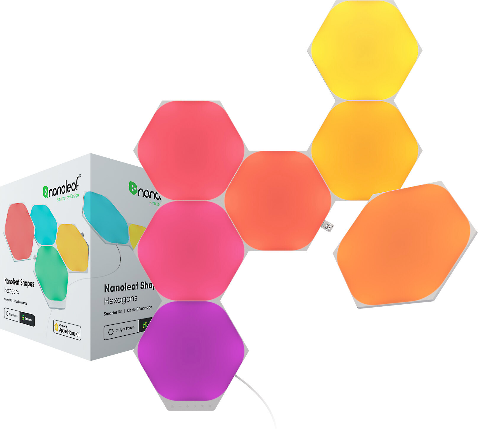 Customer Reviews: Nanoleaf Shapes Hexagon Smarter Kit Base kit with 7 ...